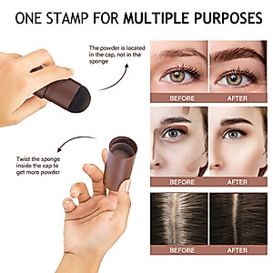 Eyebrow Stamp Stencil Kit, Waterproof Brow Definer Powder Stamp Long Lasting, Eyebrow Tattoo Stencils with Brush and Trimmer