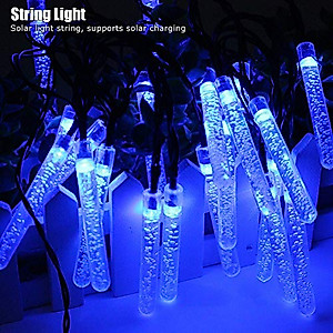 Solar String Lights Outdoor, Energy Saving Romantic and Warm Outdoor Solar Lights String for Home Decoration for Garden for Wedding Party(Default)
