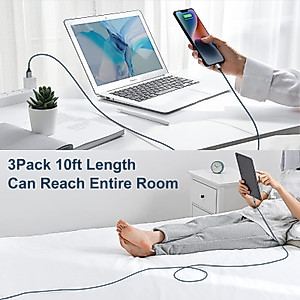 [Apple MFi Certified] iPhone Charger, iPhone Fast Charging 3 Pack 9 FT Lightning Cable Nylon Braided Long iPhone Charger Cord iPhone 14 13 12 11 Pro Max XR XS X 8 7 6 Plus SE and More
