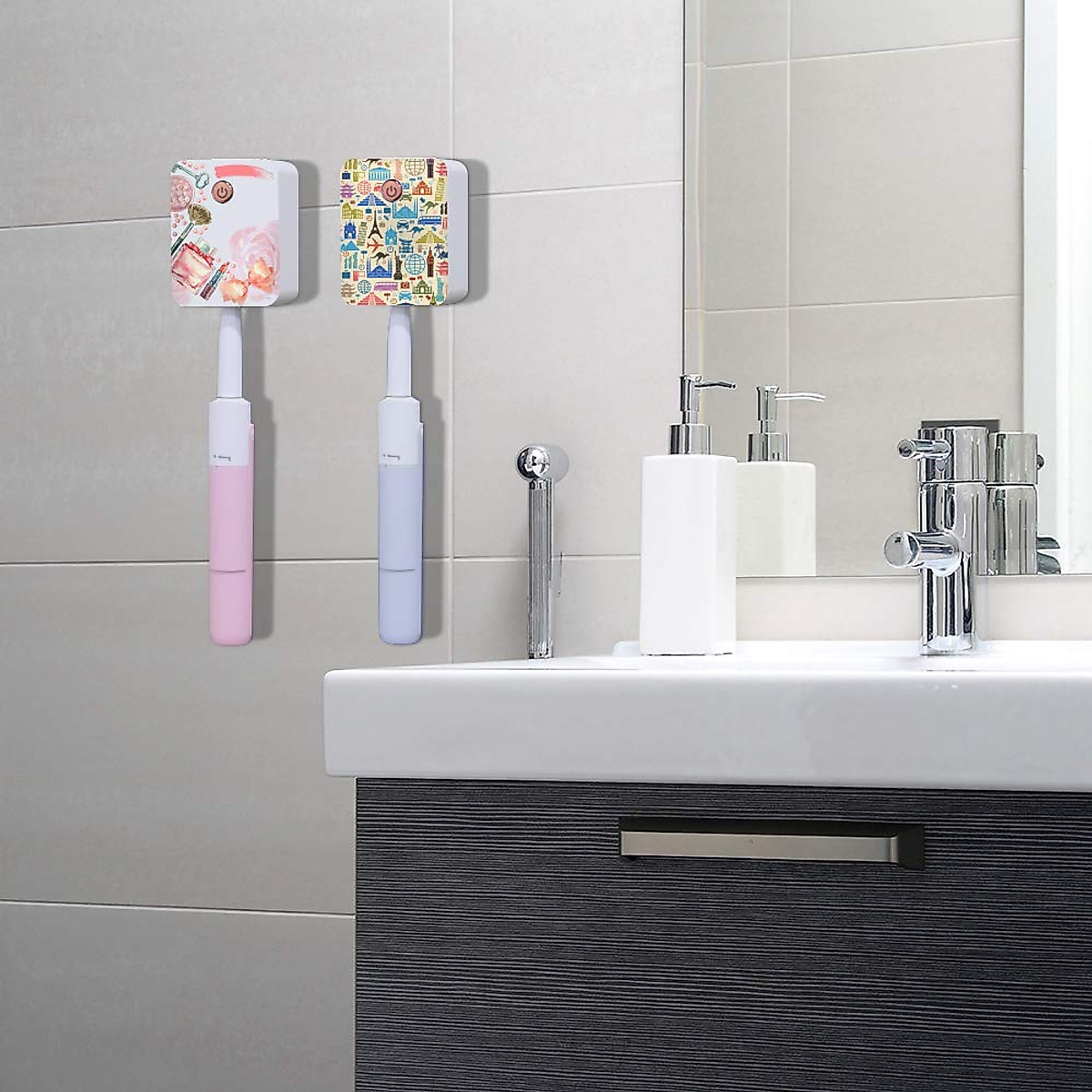 Wagner & Stern UV Toothbrush Sanitizer. Rechargeable Battery, 3D Design, Compatible with All Brush Heads.