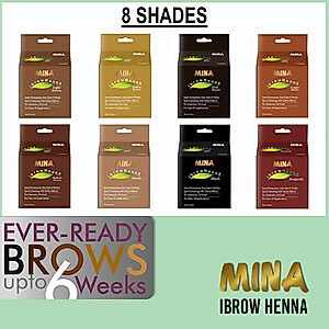 Mina ibrow Hair Color Medium Brown|Natural Spot coloring Hair Tinting Powder, Water and Smudge Proof | No Ammonia, No Lead with 100% Gray Converge|Vegan and Cruelty free