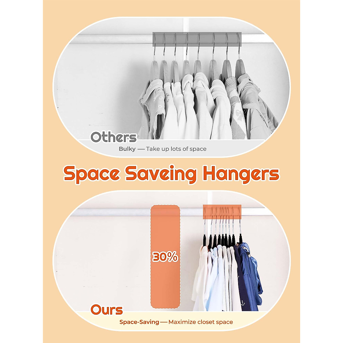 HOUSE DAY Kids Velvet Hangers 50 Pack, Durable Big Kids Hangers 14 Inch Hangers for Youth, Non Slip Kids Felt Hangers, Cute Childrens Hangers for Closet, Kids Black Hangers