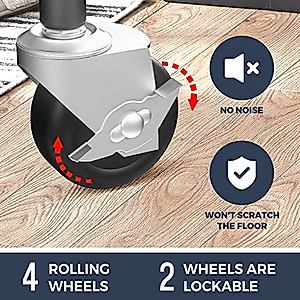 STO STO Laundry Sorter 3 Section, 3 Bag Laundry Hamper, Rolling Laundry Cart, Laundry Basket with Heavy Duty Lockable Wheels and Removable Bag for Clothes Storage, Black