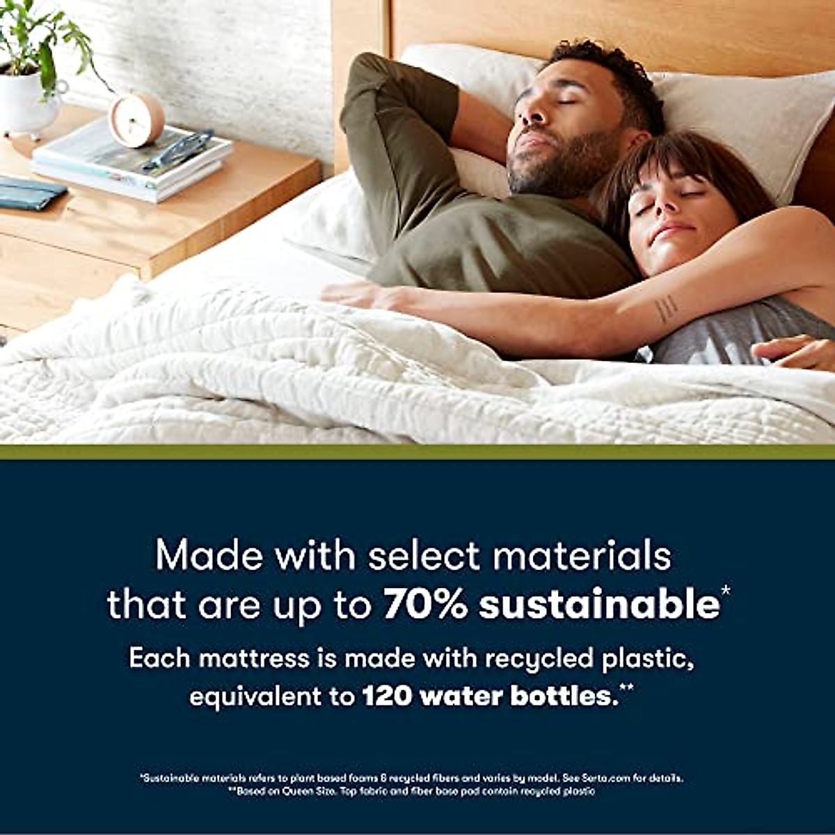 Serta - iComfortECO S15GL Firm 12" Full Hybrid Smooth Top Mattress, Cooling, Pressure Relief, Utilizing Recycled and Plant-based Material, 100 Night Trial, CertiPUR-US Certified