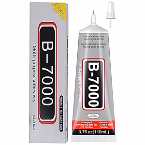 3.7oz B7000 Rhinestone Clear Glue for Jewelry Making, 110 ml Multipurpose Adhesive Jewlery Glue for Fabric, Tumblers, Rhinestones DIY Crafts, Nail Art, Makeup, Shoes, Cell Phones, Tablet, Wood