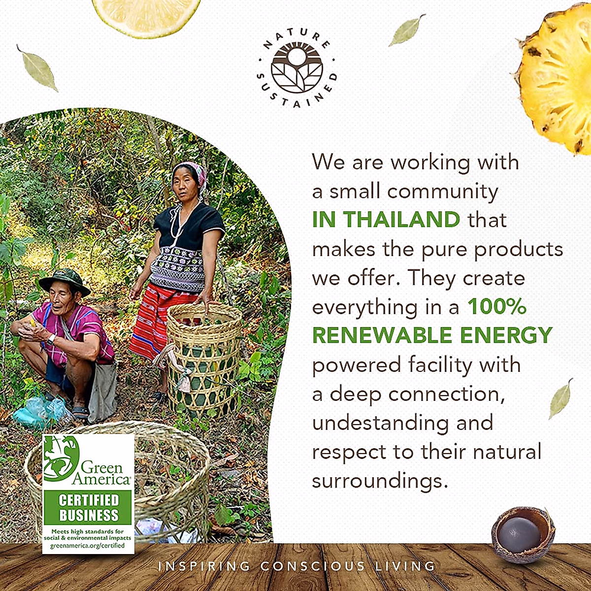 Nature Sustained Organic Shampoo - Raw & Wildcrafted with Probiotics, Hypoallergenic Natural & Sulfate Free Shampoo for Sensitive Scalp, Dry Hair, Dandruff, Eczema & Psoriasis, 9oz, Lemongrass