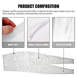 Aozzy Portable Air Conditione Window Seal, 400CM Waterproof Portable AC Window Seal and Tumble Dryer Compatible with Medium or Large Casement Crank Window and Tilting Window 158 inch (White)