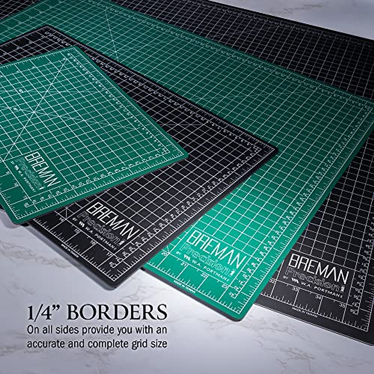 WA Portman Craft Knife Set & Craft Cutting Mat - 9x12 inch 2-sided Self-Healing Craft Cutting Board & 7pc Hobby Knife Set with 10 Extra Blades - Precision Knife with Blades & Hobby Cutting Mat Set