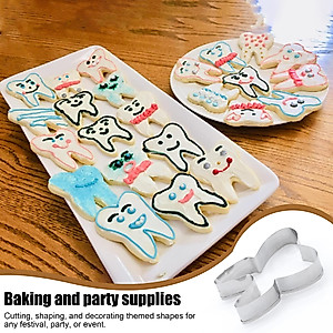 Tooth Cookie Cutters,Stainless Steel Cookie Cutter Fondant Cutter,DIY Baking Tools for Kids Birthday Party Cake, Cookies & Sandwiches Dentist Day Gifts