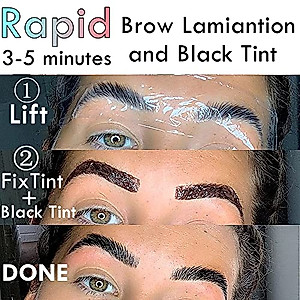 Lash Lift And T-i-n-t Kit, Lash Lift With(D-y-e), 10ml Eyelash Perm With Black Stain, Keratin EyeLash Lifting, Brow Lamination with Darker Look Be Voluminous 6 Weeks-10 Applications