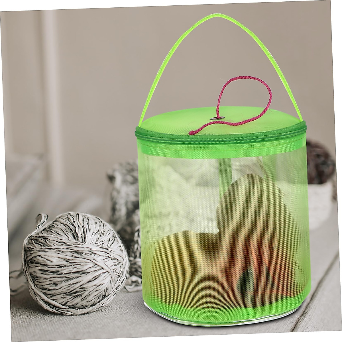 SHINEOFI Knitting Backpack and Tote Bag Set for Yarn Storage - Includes 2 Mesh Organizers - Mini Yarn Drum and Bag for Knitting Needles - Portable Yarn Holder and Ball Basket - for