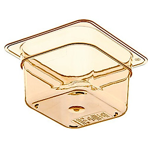 Carlisle FoodService Products 3088413 StorPlus High Heat Food Pan, 4" Deep, Sixth Size, Amber