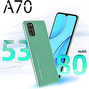 Blackview Unlocked Cell Phone A70(2022) 3GB+32GB/SD 128GB Android 11 Phone,5380mAh Massive Battery,Octa Core Smartphone Unlocked,4G Dual SIM Face Unlock&Fingerprint Mobile Phone 6.5" FHD+Large Screen
