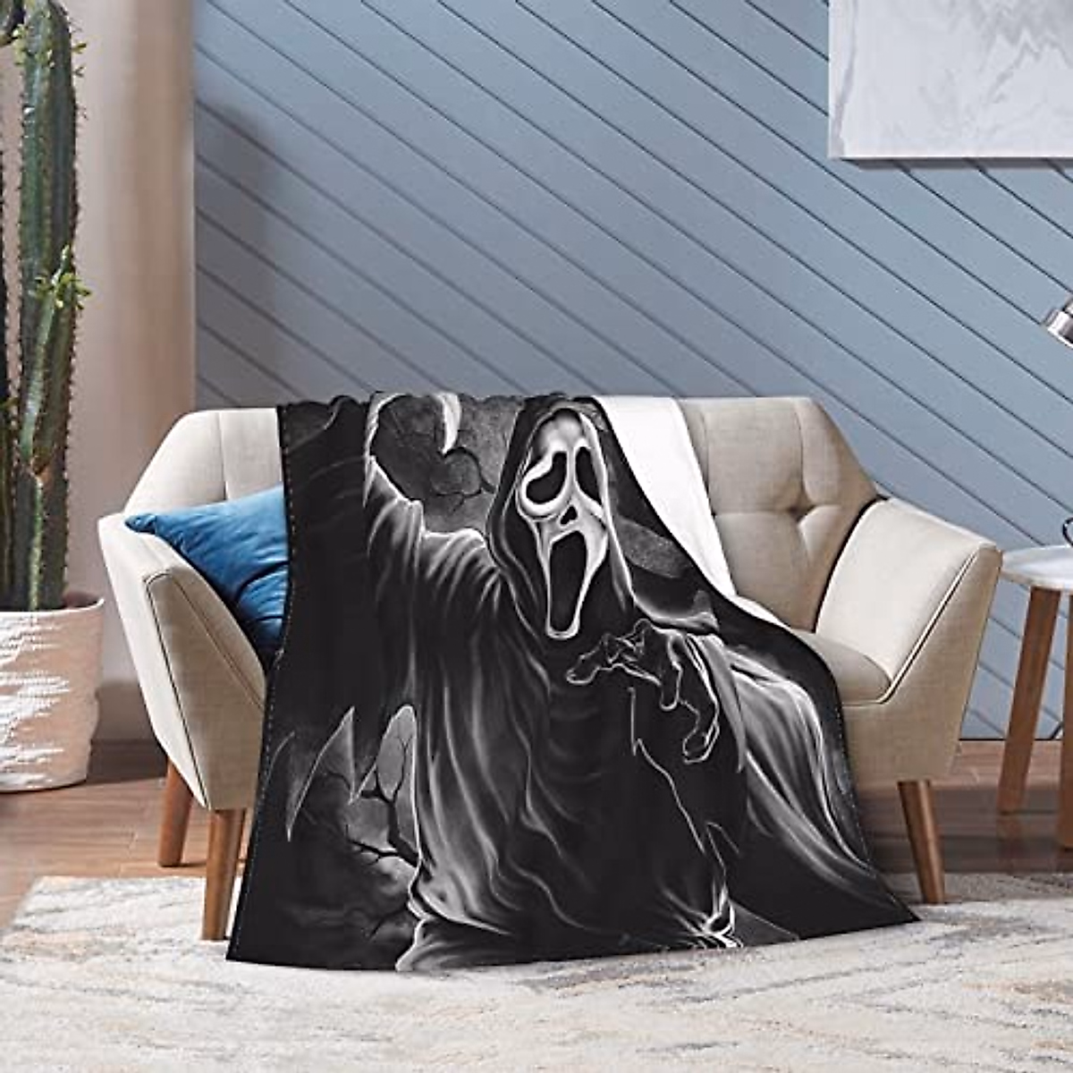 Queen Sumy Horror Movie Blanket,Throw Blanket Ultra Soft Flannel Blankets for Sofa Bed Couch All Season Cozy Blanket 50''x40''