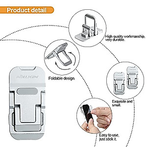 Portable Keyboard Stand for Desk, Adjustable 3 Angle Keyboard and Laptop Riser, 2PCS Invisible Mini Laptop Stand, Zinc Alloy Build for MacBook Air/Pro, Lenovo, HP, 10-17"Inches Laptops(Silver)