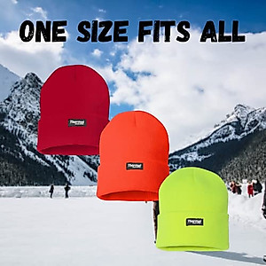 McGuire Gear Thermal Insulated Watch Cap Beanie, 40 Gram Insulation, Water Resistant, Warm Lightweight Winter Hat (Black)