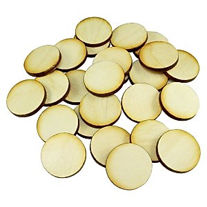 LITKO Miniature Base Set | Role-Playing Games | Laser-Cut 3mm Plywood | 3mm Baltic Birch Plywood | 25 Pack | Circular (25mm)