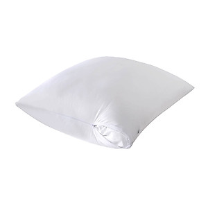 4 Pack Waterproof Down Feather Proof Pillow Protectors with Zipper Standard Size Set of 4 Poke Proof Bed Pillow Covers