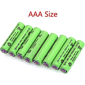 FULIN 12 Packs 1.2V AAA 300mAh Ni-MH Rechargeable Batteries for Solar Lights (AAA Size)