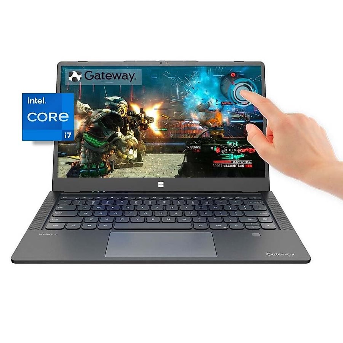 Gateway Touchscreen 14.1" FHD Laptop in Metallic Black Intel Core i7-1255U 10-Core up to 4.7 Processor 8GB DDR4 RAM 512GB SSD HDMI Wi-Fi Win 11 iSlik Pen (GW714 - Renewed)