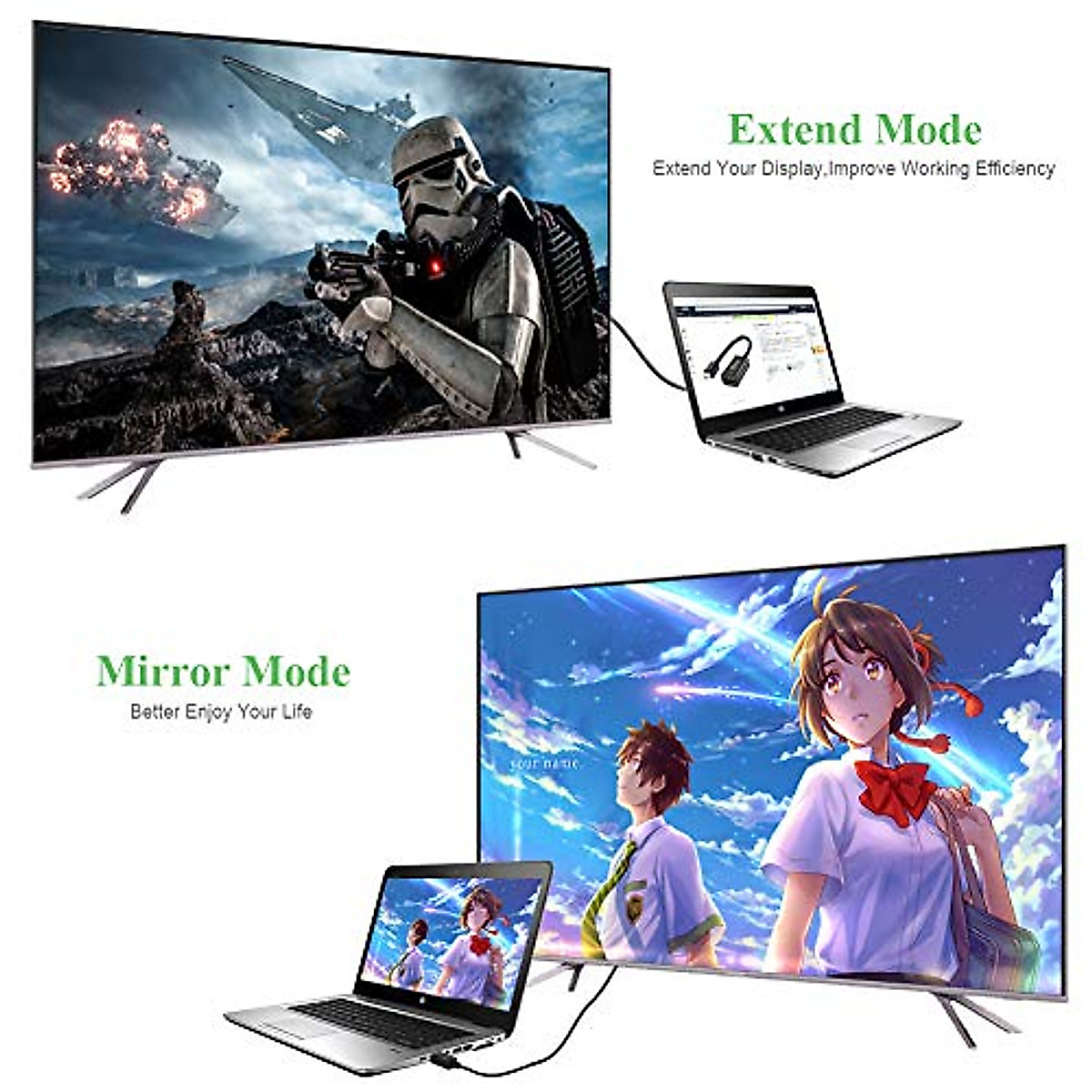 UKYEE Displayport to DVI Cable 6 Feet/1.83M 2-Pack, Display Port(DP) to DVI-d Male to Male Adapter Cable Compatible with PC, Laptop, HDTV, Projector, Monitor, More- Gold-Plated