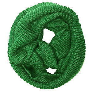 Wrapables Thick Knitted Winter Warm Infinity Scarf, Forest Green