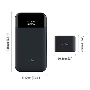 GL.iNet GL-E750 (MUDI) 4G LTE OpenWrt VPN Router, T-Mobile ONLY, 128GB Max MicroSD, 7000mAh Battery, OpenVPN, WireGuard, Tor, Router That You can Program (EC25-AF Module), North America only