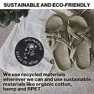 Nomadic State of Mind Lounger Sandals- Handmade Adjustable Rope Shoes – Machine Washable – Comfortable & Lightweight – Vegan Friendly – For Women & Men (Numeric_10)