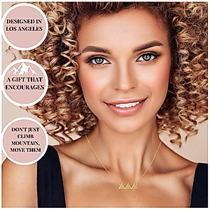 Creatique Sterling Silver 925 Daughter Necklace, 18 Karat Gold Plated, Inspirational Quote, Meaningful Gift for Daughter, Birthday, Graduation, Mother Daughter Jewelry