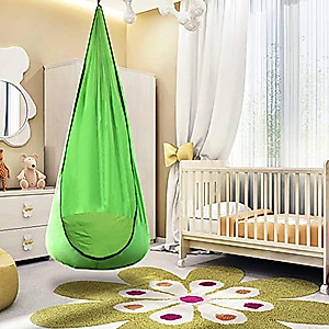 TUSAUW Kids Pod Swing Seat Hammock Chair with Inflatable Pillow Swing Chair for Outdoor and Indoor ,Hanging Chair with Inflatable Cushion, Max 176Lbs