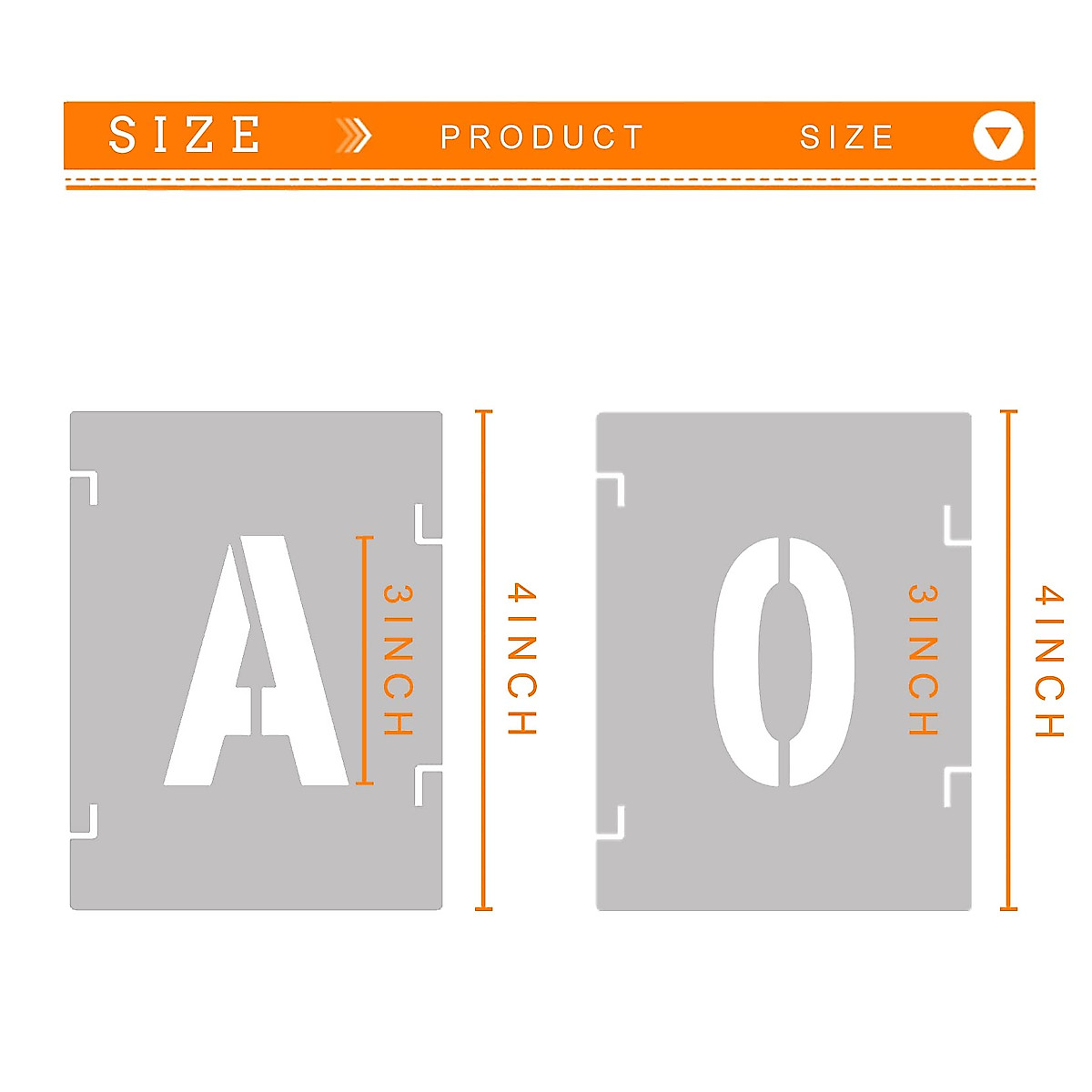 42Pcs Letter Stencils 3 inch, Letters and Numbers Interlocking Stencil Kit, Symbol Numbers Craft Stencils Art Craft Stencils for Painting on Wood, Wall, Fabric, Rock, Canvas, Chalkboard, Signage