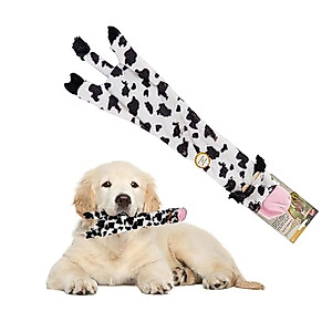 SPOT Skinneeez Crinklers | Stuffless Dog Toys with Squeaker For Small Dogs | Crinkle Toy For Small Puppies | 23" | Cow Design | By Ethical Pet