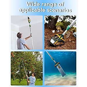 Light Bulb Changer for High Ceilings - High Reach Light Bulb Changer - High Ceiling Light Bulb Changer with Pole - with Anti-Slip Rubber Pads, 3 Claws for Light Bulb Pole Changer for High Ceilings