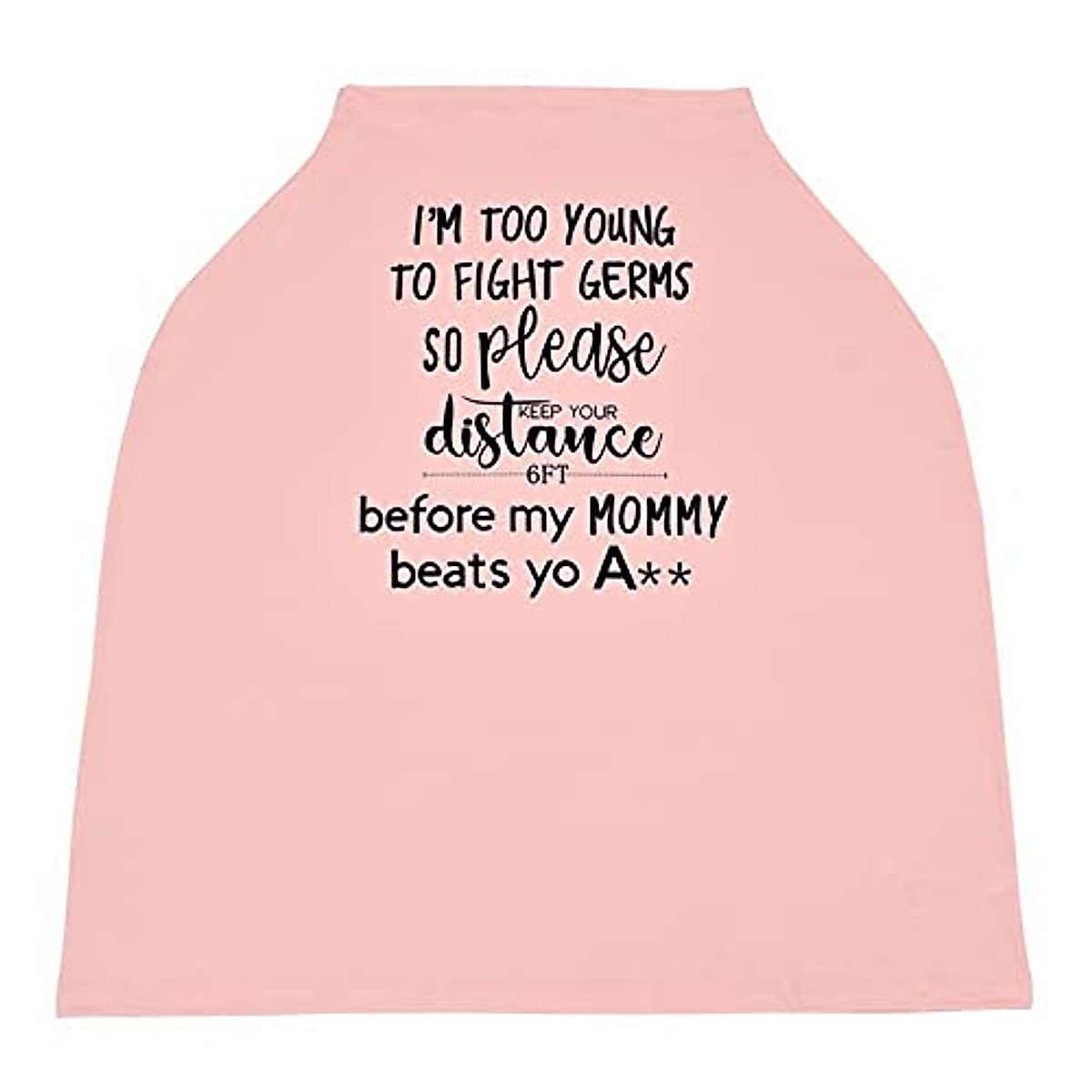 Petyoung Baby Nursing Cover Breastfeeding Scarf, Baby Car Seat Covers, Infant Stroller Cover, Carseat Canopy Keep Distance Sign for Girls and Boys