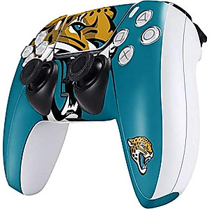 Skinit Gaming Decal Skin Compatible with PS5 and Compatible with PS5 Digital Edition DualSense Controller - Officially Licensed NFL Jacksonville Jaguars Large Logo Design