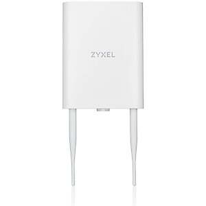ZyXEL WiFi 6 AX1800 Wireless Gigabit Outdoor Access Point | IP55 Rated | Mesh, Seamless Roaming & MU-MIMO | WPA3-PSK Security | Cloud, App or Direct Management | PoE+ Injector Included | NWA55AXE