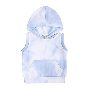 DUOWEI Long Sleeve Crop Top Sweatshirt Kids Toddler Boy Girls Clothes Sports Casual Tie Dye Prints Outfits for Girls Kids White