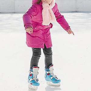 BOOPH Girls Winter Leggings Fleece Lined Kids Basic Pants for 7-8 Years Dark Gray