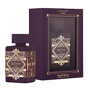 Lattafa Perfumes Bade'e Al Oud for Glory & Amethyst EDP - Eau de Parfum 100ml(3.4oz) | Saffron, Lavender, Nutmeg, Musk, Patchouli, Rose, Jasmine & Bergamot