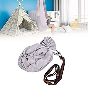 FTVOGUE Aerial Yoga Hammock 39.4 x 110.2inch Breathable Relieve Pain Children's Elastic Hammock for Yoga Children Use Yoga Inversion Exercises(Grey)