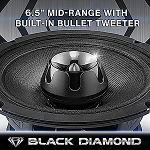 BLACK DIAMOND Dia-XT6 6.5" 2-Ways MidRange Loudspeaker with Built-in Bullet Tweeter 4-Ohm 450 Watts (1 Speaker)