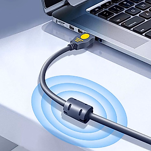 Qjin USB 2.0 Printer Cable for HP DeskJet 4155e 2755e, Smart Tank 5000, Canon PIXMA, Epson, Brother, Samsung, Lexmark Printer, 10 Feet