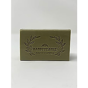 Papoutsanis Pure Greek Olive Oil Castile Bar Soap - Unscented - Hypoallergenic - Sensitive skin - Natural Bar for Face, Hands, Body - Imported from Greece - 8.8 oz Bars Pack of 4 (35.2 oz total)