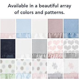 Little Giraffe Baby Blanket - Luxe Soft Blanket with Satin Trim - Baby Stroller Blanket - Newborn Baby Essentials & Baby Gifts - 29"x35" - Heart Army Dusty Pink