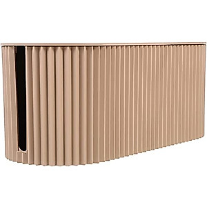 Cable Management Box Large by Desk York - Cord Organizer Box to Hide Power Strips - Surge Protector Cable Organizer Box for Home and Office - Cord Hider and Management Brown Box with Wire Organizer