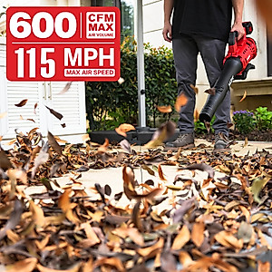 MZK 20V Brushless Leaf Blower, 600CFM Blower Cordless with 4.0Ah Battery and Fast Charger, Lightweight Blower for Lawn Care, Yard, Driveway