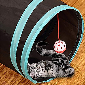 Cat Tunnel Toy 5 Way, Collapsible Cat Playhouse Pet Play Tunnel Tube with Storage Bag for Cats, Puppy, Rabbits, Ferret, Guinea Pig, Indoor and Outdoor Use
