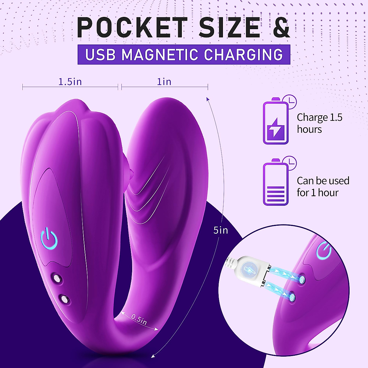 Remote Control Vibrator Sex Toy - Clitoral Licking G Spot Vibrator with 20 Modes, Couples Vibrator with APP, Wearable Panty Vibrator for Clit G Spot Stimulation, Adult Sex Toys for Women or Couples