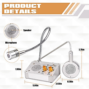 Retekess TW104 Two Way Intercom, Full Duplex Intercom System with Clear Sound, Intercom System for Dining Car, Indoor, Hospital