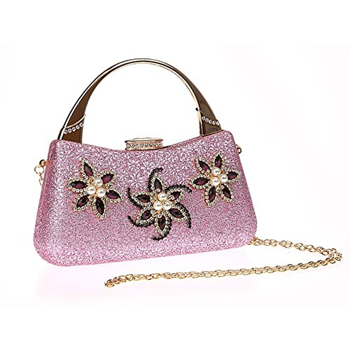 Ankoee Clutch Purse Bag Mini Handbag Messenger Bags Evening Bag Clutches Purse Party Bridal Prom(Pink)